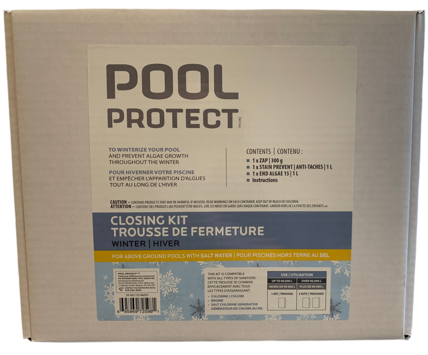 Pool Protect Trousse fermeture hors-terre chlore ou sel i25 – Piscine ...